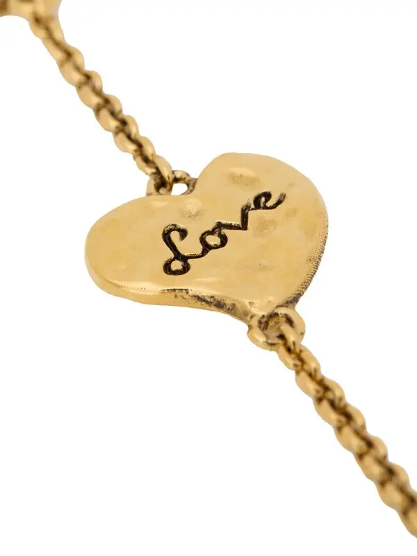 Saint Laurent Bracciale Cuore Cassandre In Ottone