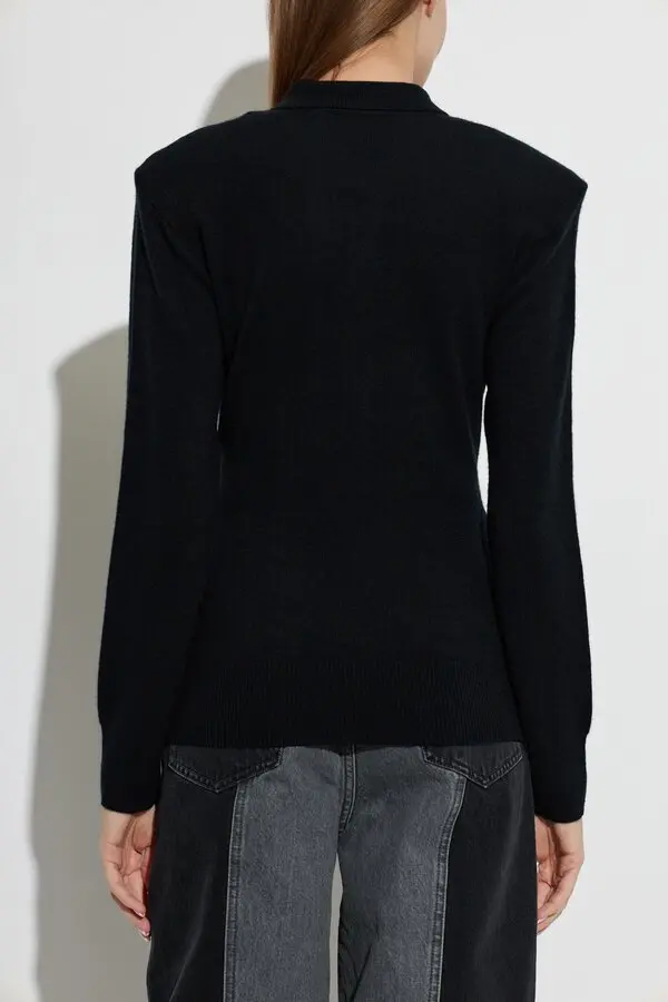 ROTATE BY BIRGER CHRISTENSEN Long-sleeved Wool Polo