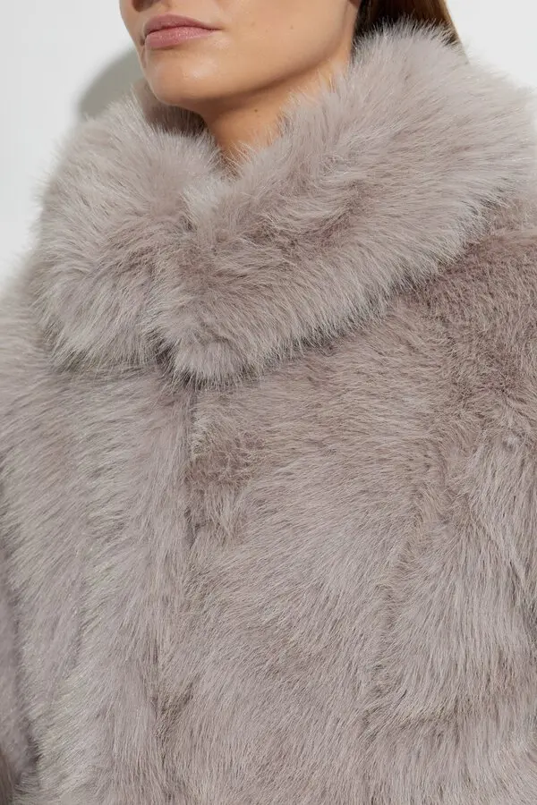 ROTATE BY BIRGER CHRISTENSEN Short Faux Fur Jacket