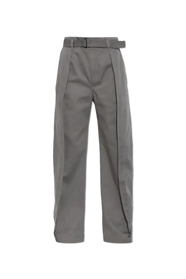 LEMAIRE Trousers With Belt - Grey