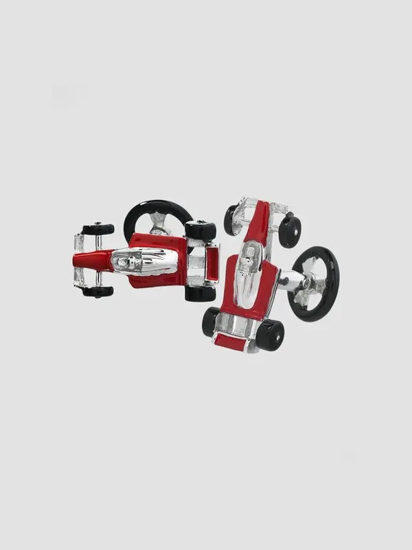 JAN LESLIE Race Car Cuff Links - Red
