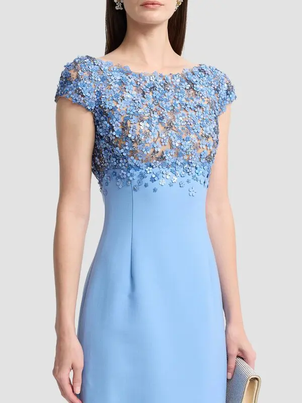 Oscar De La Renta Crystal-embellished Column Gown