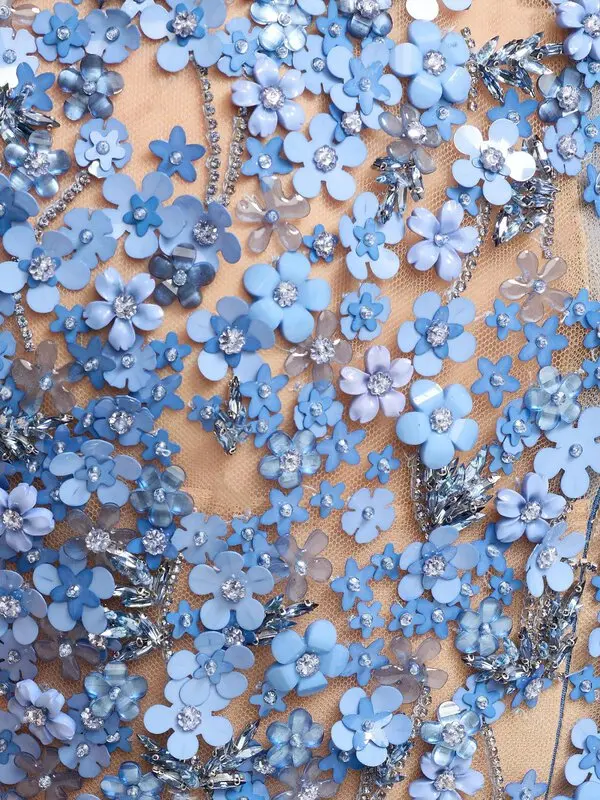 Oscar De La Renta Crystal-embellished Column Gown
