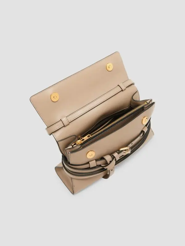 Moschino Tie Me Leather Crossbody Bag
