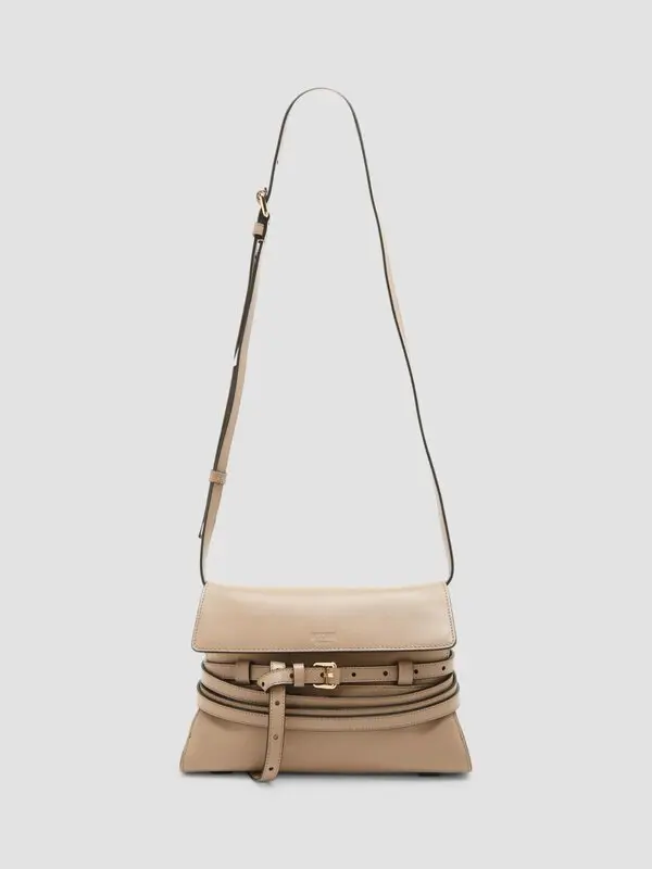 Moschino Tie Me Leather Crossbody Bag