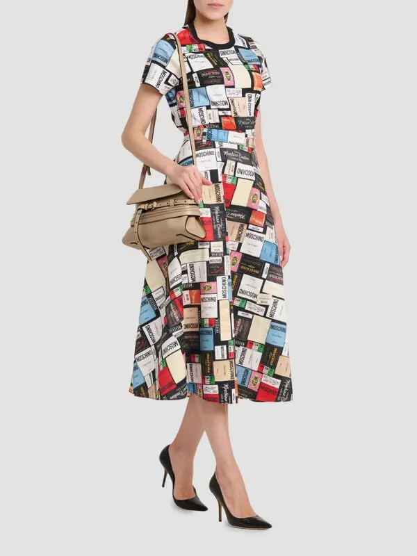 Moschino Tie Me Leather Crossbody Bag