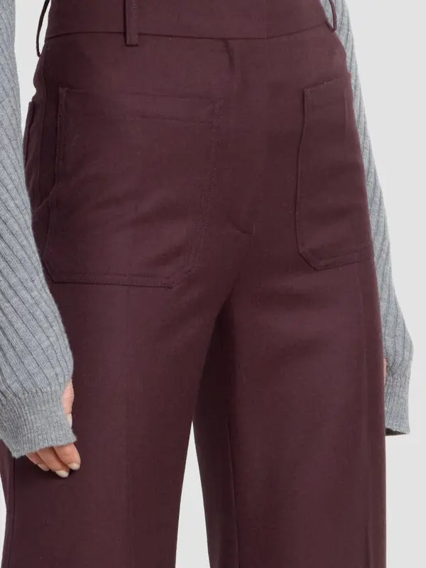 Victoria Beckham Alina Wide-leg High-rise Wool Trousers