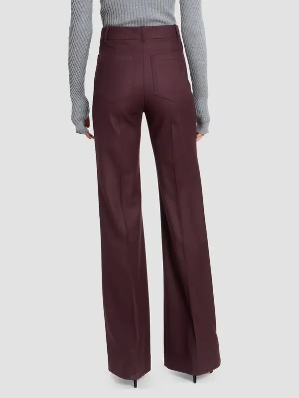 Victoria Beckham Alina Wide-leg High-rise Wool Trousers