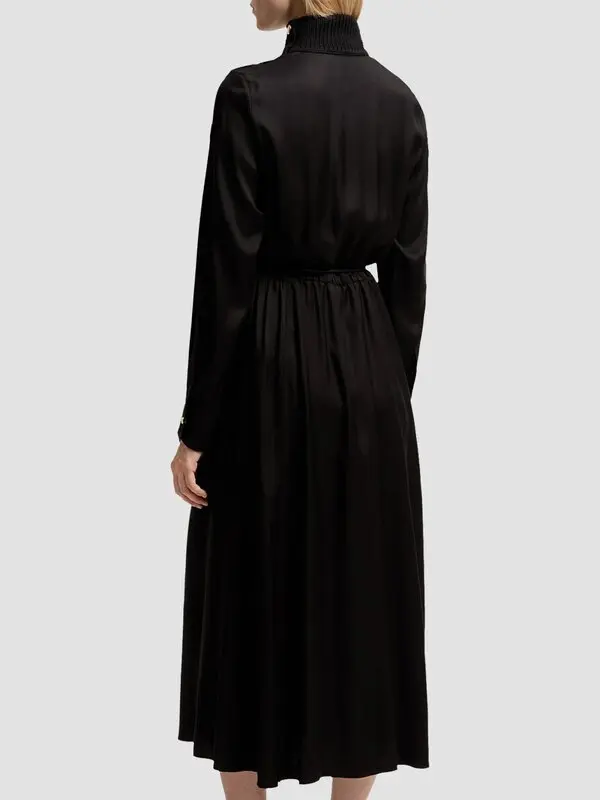 Moncler Leather Logo Long Dress