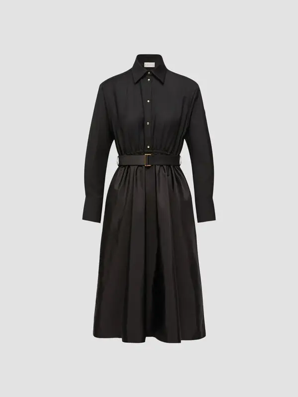 Moncler Long Dress In Wool