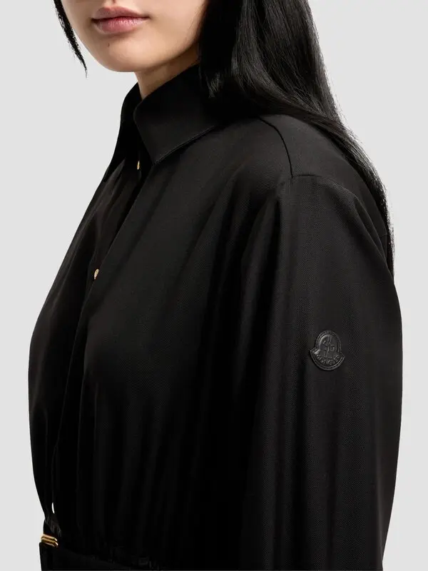 Moncler Long Dress In Wool