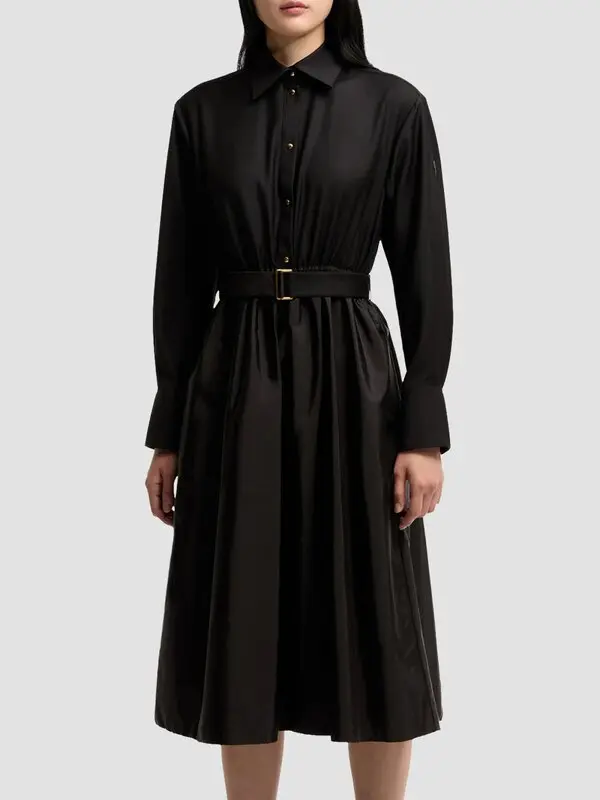 Moncler Long Dress In Wool