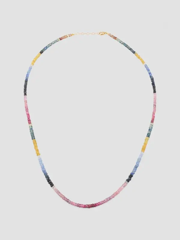 Jia Jia Light Rainbow 14k Yellow Gold & Sapphire Beaded Necklace - Multi