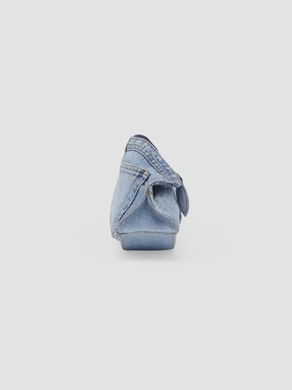 Alexander McQueen Manta Denim Clutch
