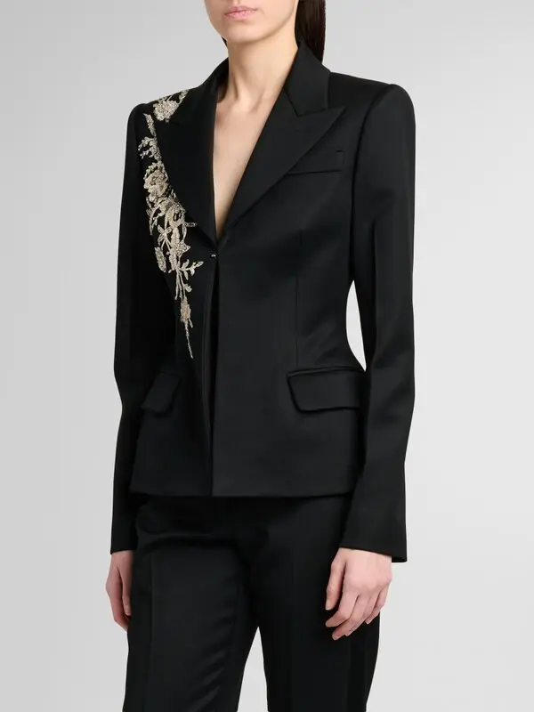 Alexander McQueen Embellished Single-breasted Jacket