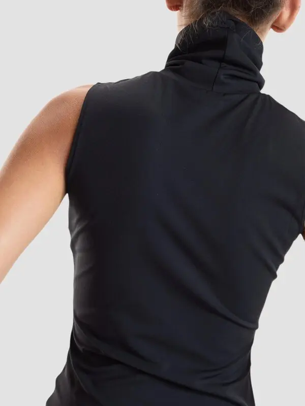 Cynthia Rowley Sutton Jersey Sleeveless Turtleneck Top