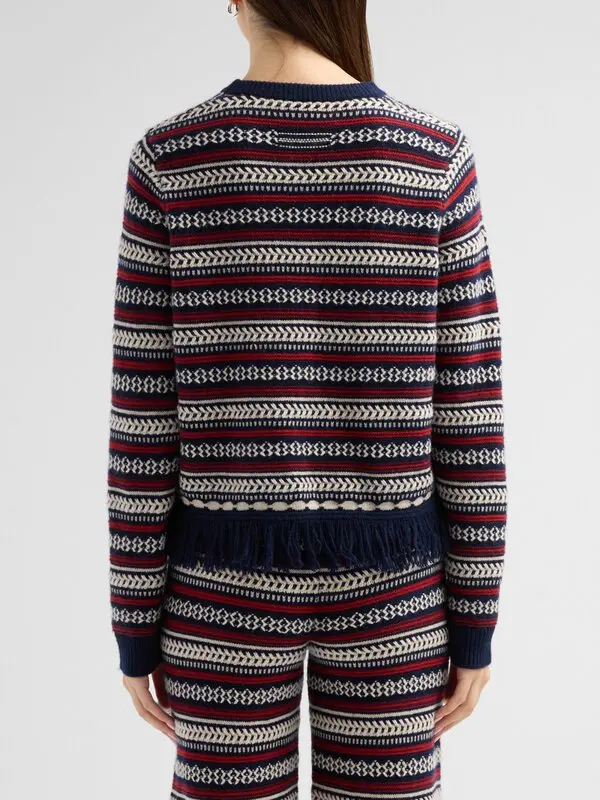 Guest In Residence Western Striped Wool-cashmere Sweater