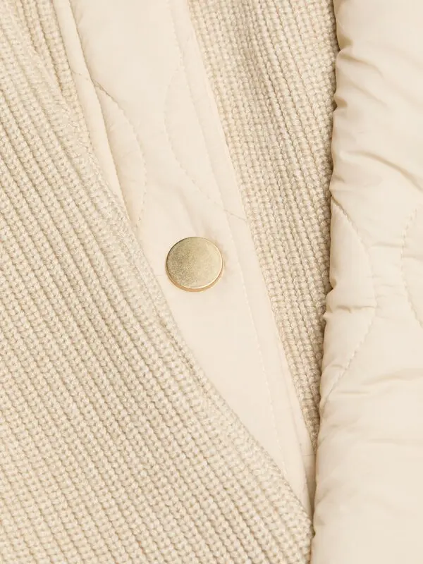 Ramy Brook Melaine Quilted Rib-knit Scarf Coat