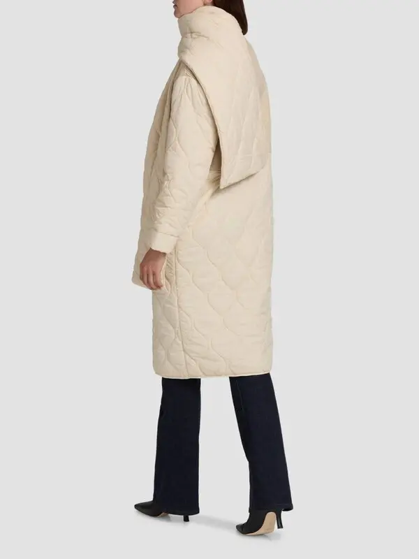Ramy Brook Melaine Quilted Rib-knit Scarf Coat