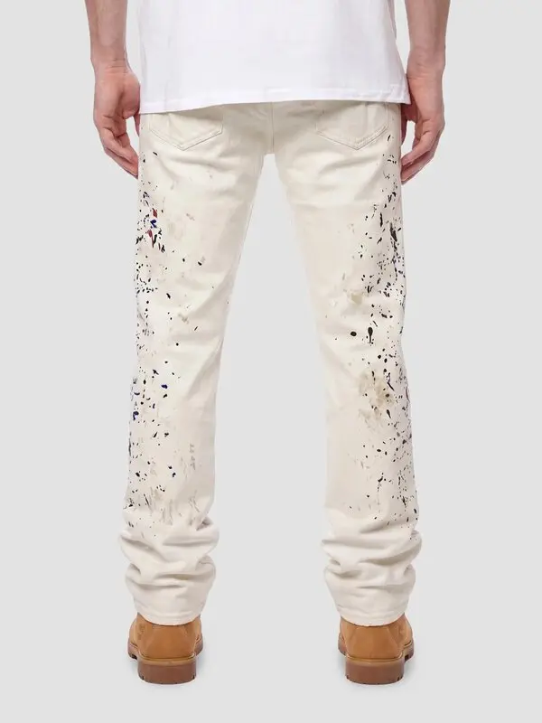 PURPLE BRAND Paint Splatter-effect Straight-leg Jeans
