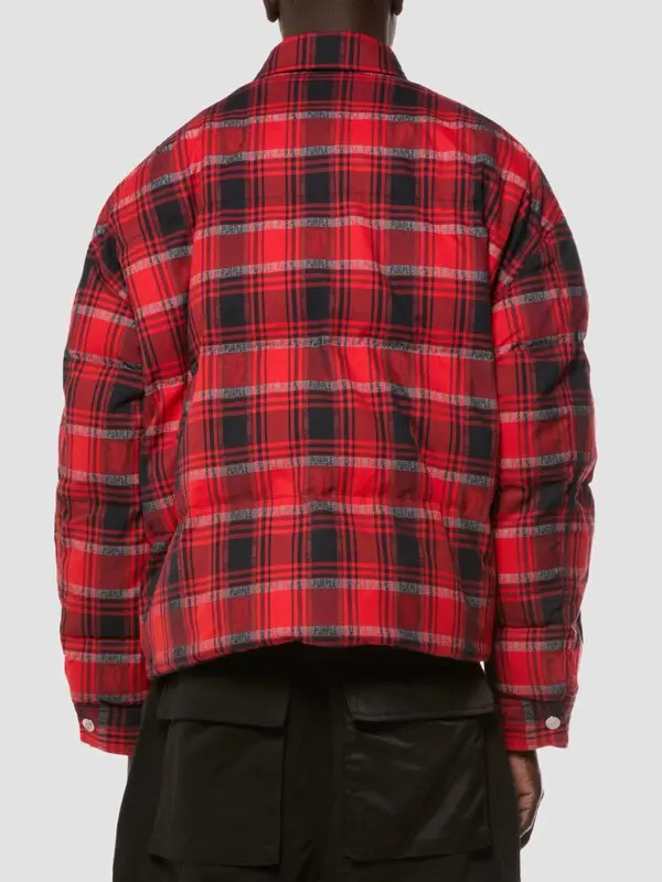PURPLE BRAND Reversible Plaid Shirt Jacket