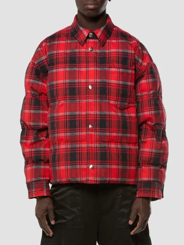 PURPLE BRAND Reversible Plaid Shirt Jacket