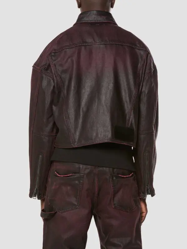 PURPLE BRAND Patent Vintage Cotton Denim Jacket