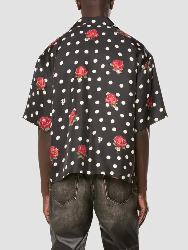 PURPLE BRAND Printed Silk-blend Camp Shirt