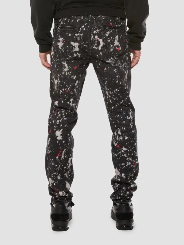 PURPLE BRAND Marble-effect Mid-rise Jeans