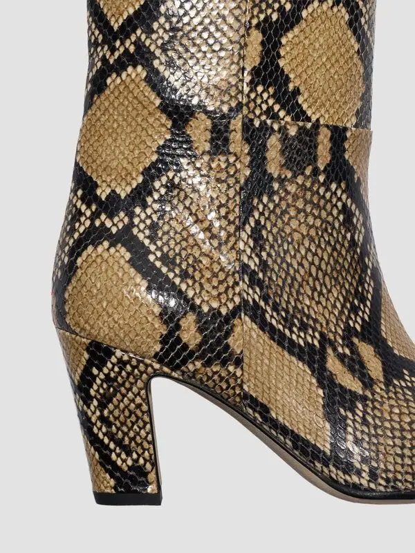 AeydĒ Silva 75mm Snakeskin-print Leather Knee-high Boots