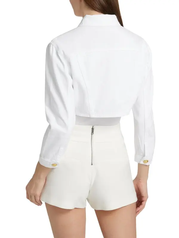 L'Agence Genevie Denim Crop Jacket