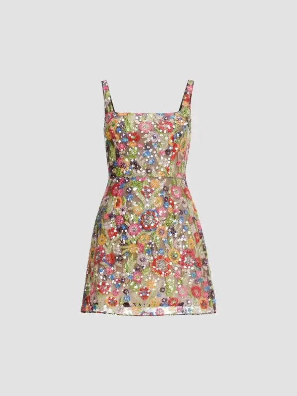 Dress The Population Devi Floral Embellished Minidress