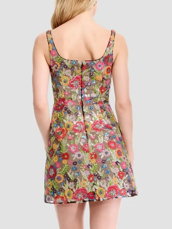 Dress The Population Devi Floral Embellished Minidress
