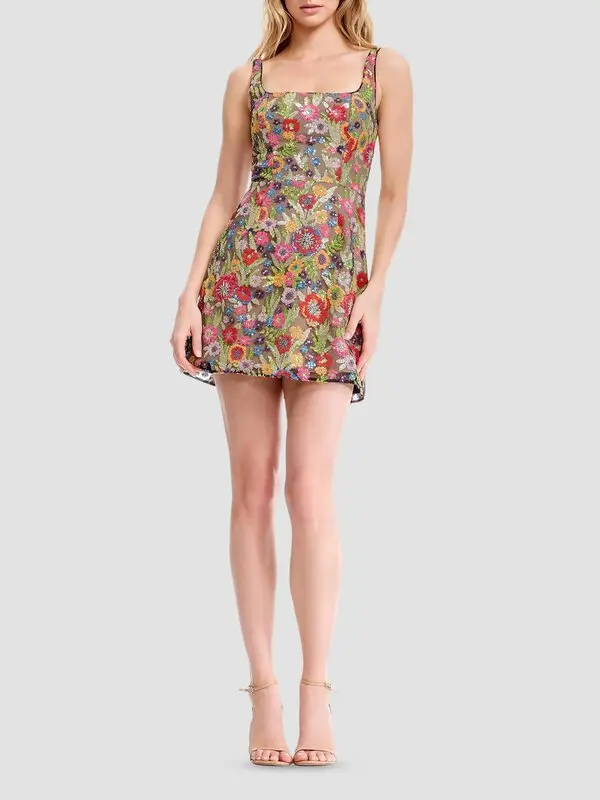 Dress The Population Devi Floral Embellished Minidress