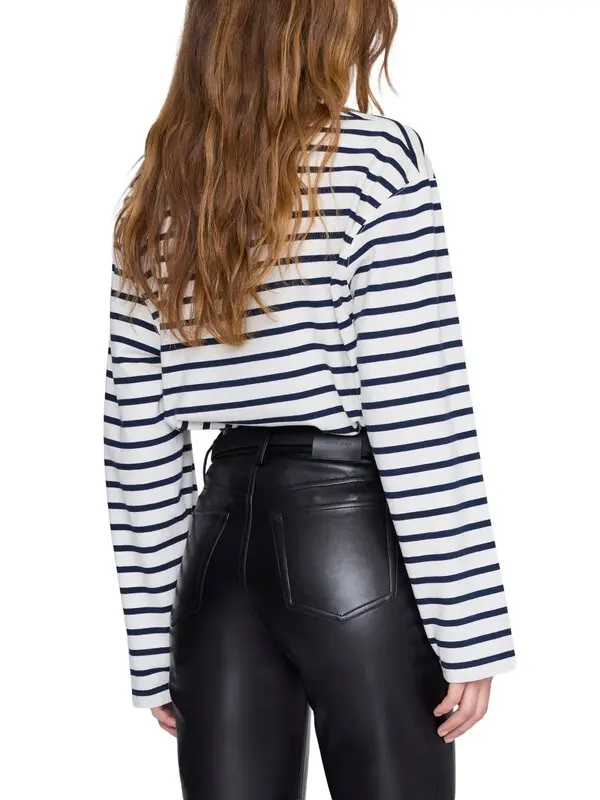 ANINE BING Newton Stripe Relaxed-fit T-shirt