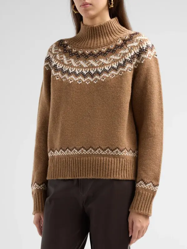 Rag & Bone Fallon Stud Fair Isle Turtleneck Sweater