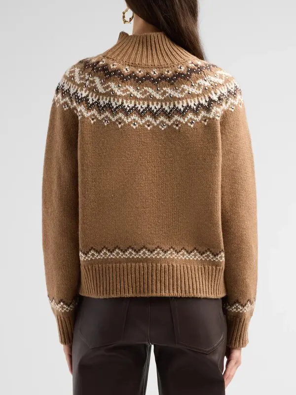 Rag & Bone Fallon Stud Fair Isle Turtleneck Sweater