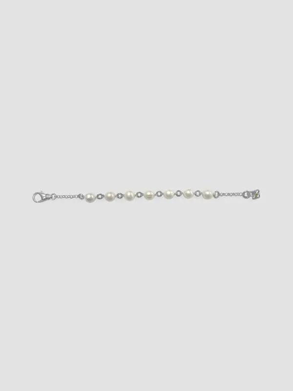 Stephen Dweck Sterling Cultured Freshwater Pearl & 0.03 Tcw Diamond Bracelet