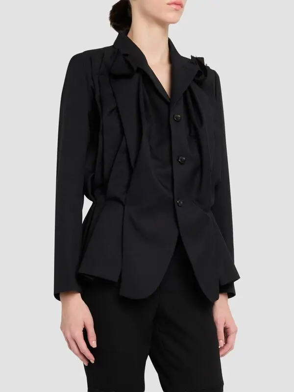 Comme Des Garçons Satin Three-button Jacket