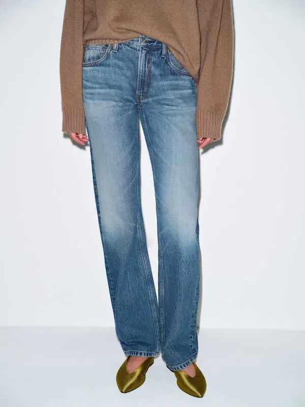 REFORMATION Brandon Low Rise Slouchy Straight Jeans Denim