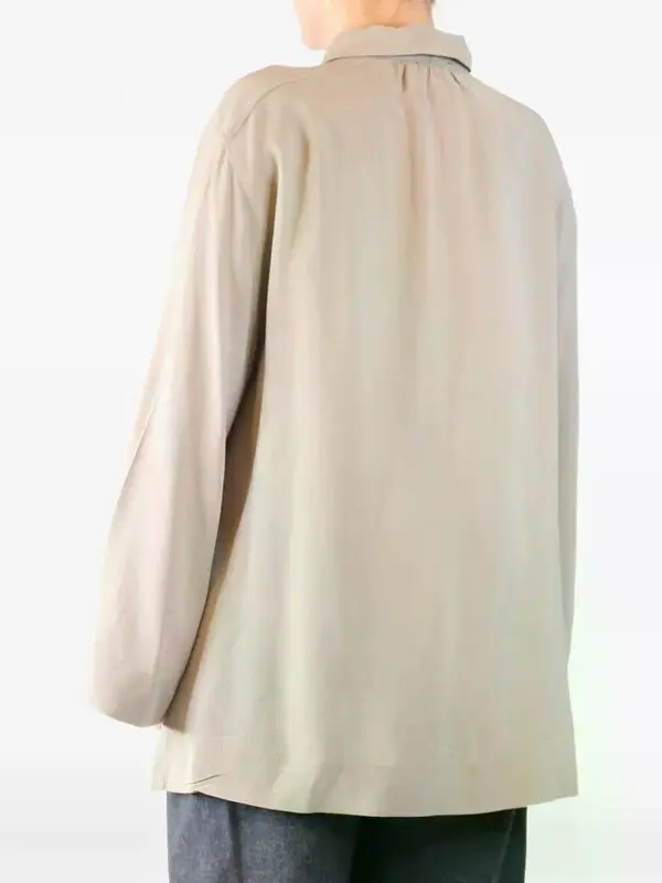 N.peal Long-sleeve Tie-detail Cashmere Blouse