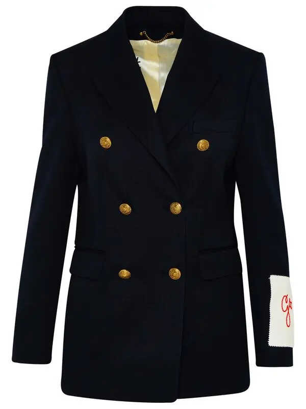 GOLDEN GOOSE Blazer Logo Manica - Blue