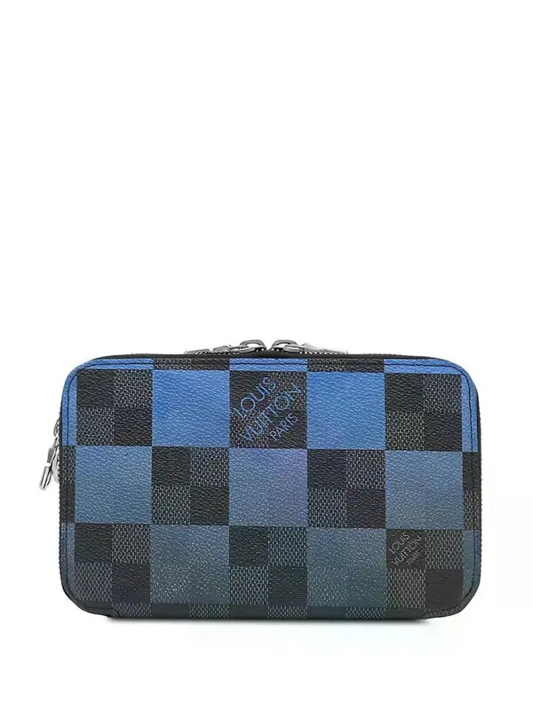 LOUIS VUITTON 2021-2026 Damier Graphite Giant Alpha Wearable Wallet Crossbody Bag - Blue