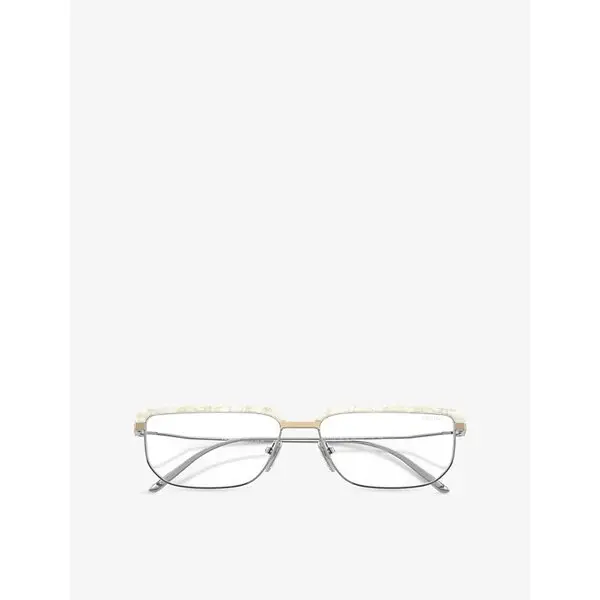 Prada Pr D64s Rectangle-frame Metal Optical Glasses