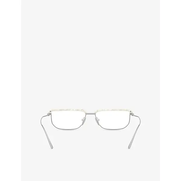 Prada Pr D64s Rectangle-frame Metal Optical Glasses