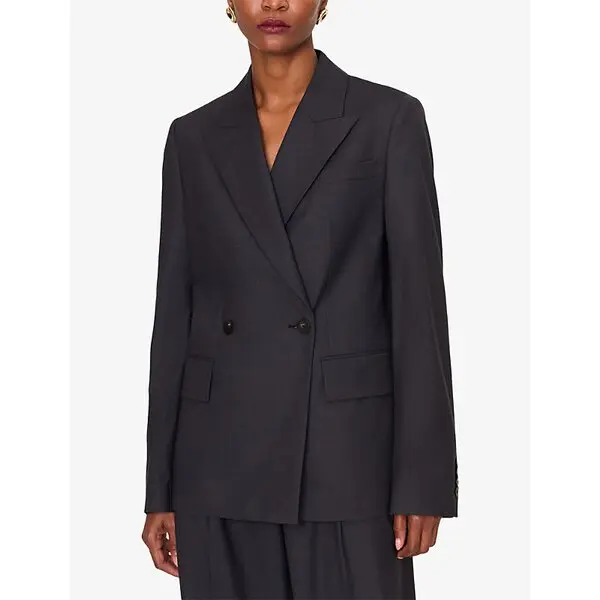 JOSEPH Dana Double-breasted Stretch-wool Jacket