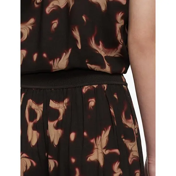JOSEPH Rihani Tortoiseshell-print Wide-leg Crepe Trousers - Tortoise Shell