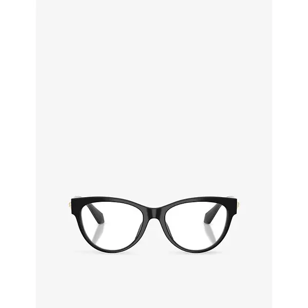 Versace Ve3402u Oval-frame Acetate Optical Glasses - Black
