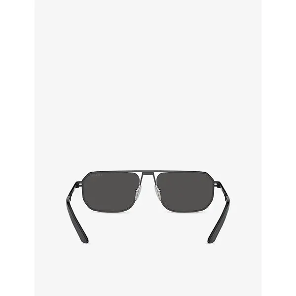 Prada Pr A53s Pillow-frame Metal Sunglasses