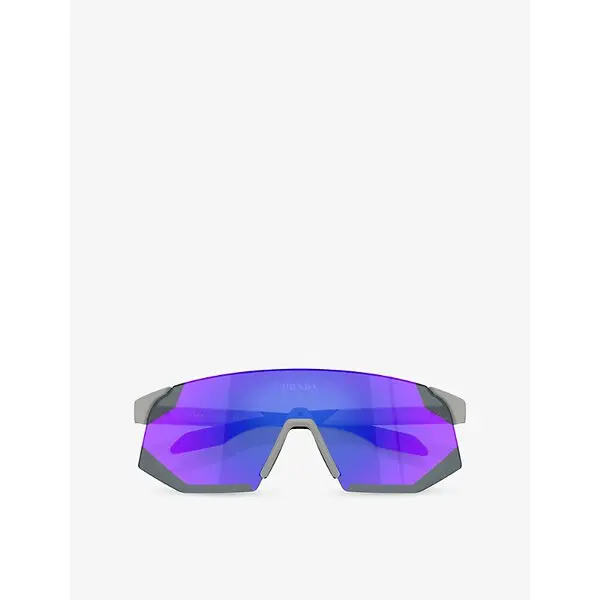 Prada Psc03su Shield-frame Bio-polyamide Sunglasses